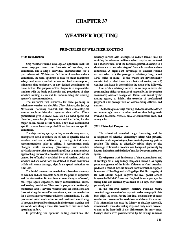 (PDF) WEATHER ROUTING PRINCIPLES OF WEATHER ROUTING