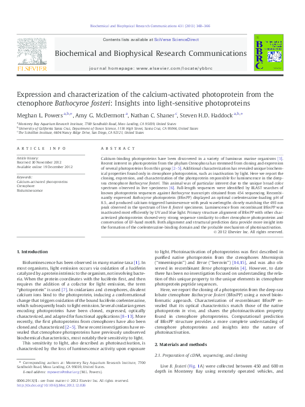 (PDF) Expression and characterization of the calcium-activated ...