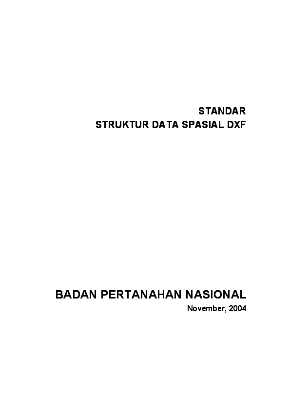 (PDF) STANDAR STRUKTUR DATA SPASIAL DXF
