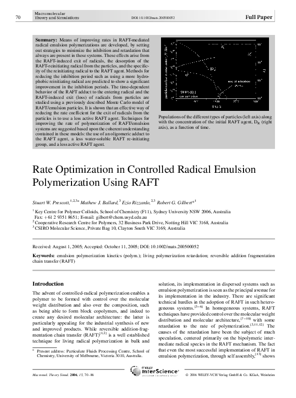 (PDF) Rate optimization in controlled radical emulsion polymerization ...