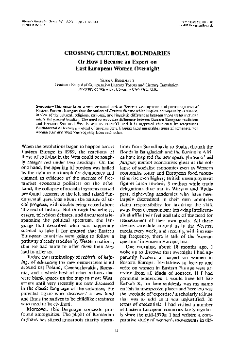 (PDF) Crossing cultural boundaries