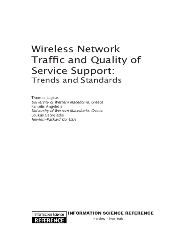 (PDF) Wireless Network Traffic and Quality of Service Support: Trends ...