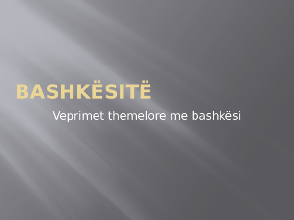 (PPT) Bashkësitë