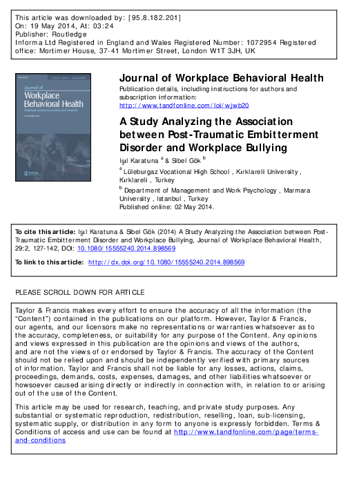 (PDF) A Study Analyzing the Association between Post-Traumatic ...