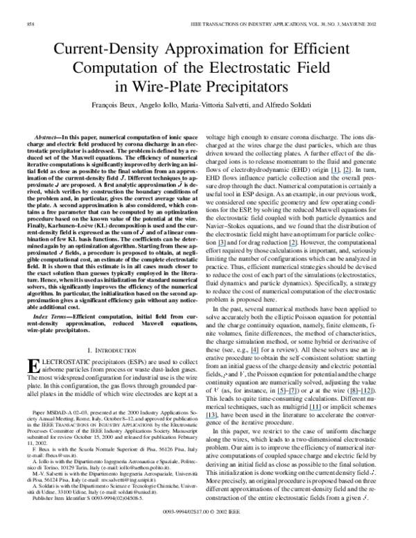 Pdf Current Density Approximation For Efficient Computation Of The
