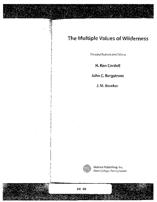 (PDF) The multiple values of wilderness