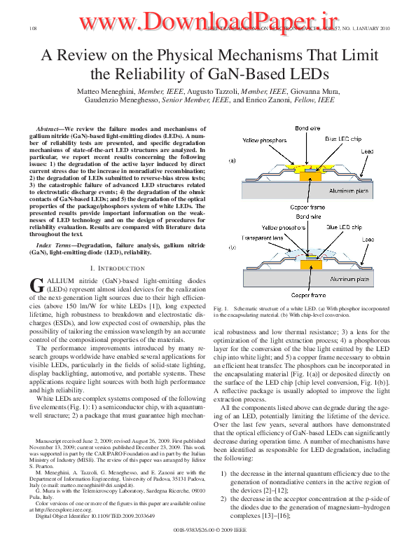 (PDF) A Review on the Physical Mechanisms That Limit the Reliability of ...