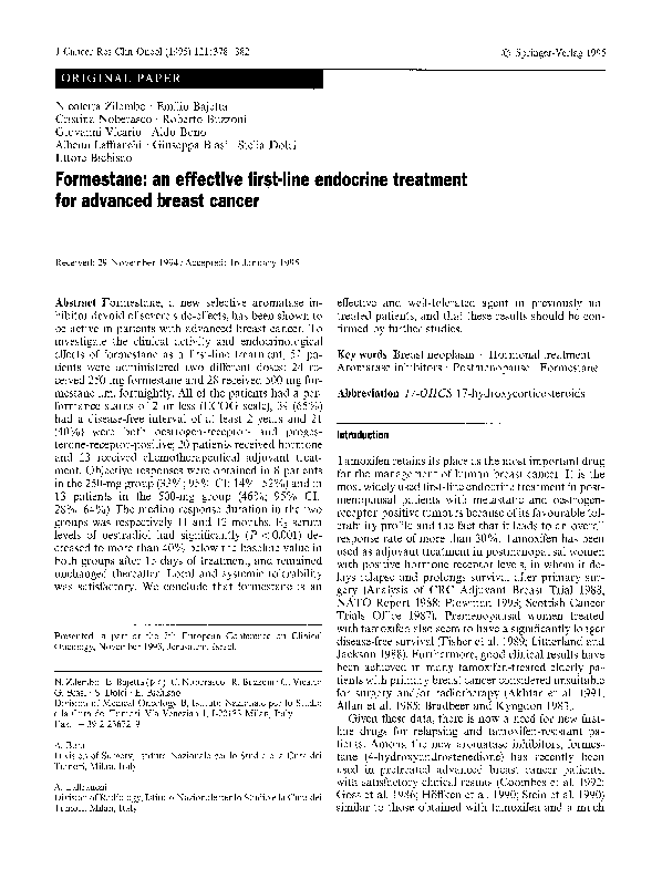 (PDF) Formestane: an effective first-line endocrine treatment for ...