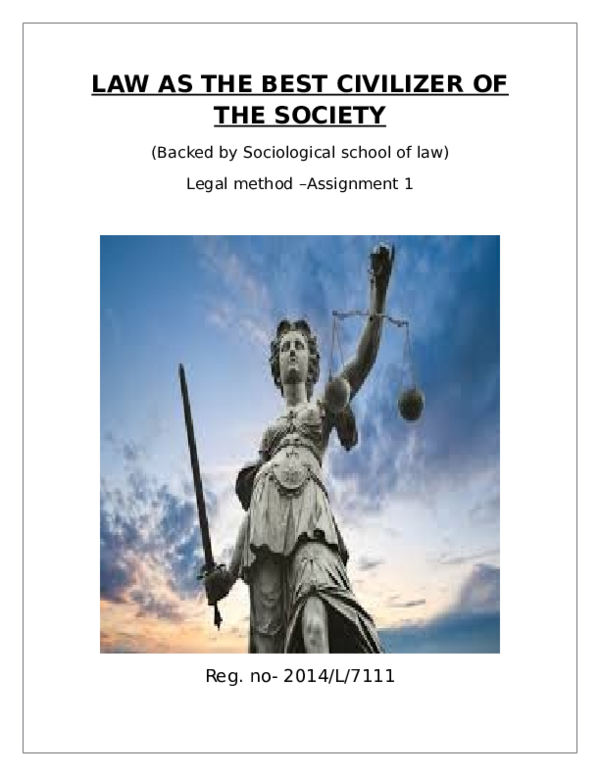 (DOC) LAW AS THE BEST CIVILIZER OF THE SOCIETY