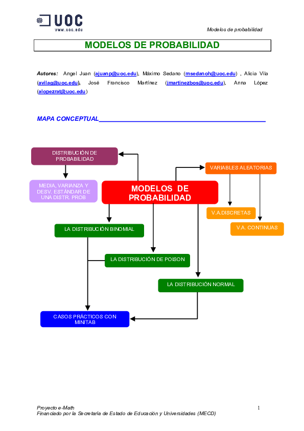 (PDF) MODELOS DE PROBABILIDAD MODELOS DE PROBABILIDAD
