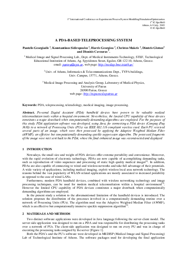 (PDF) A PDA-BASED TELEPROCESSING SYSTEM