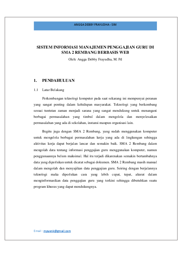 (PDF) SISTEM INFORMASI MANAJEMEN PENGGAJIAN GURU DI SMA 2 REMBANG BERBASIS WEB
