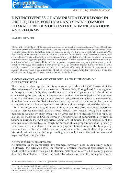 (PDF) Distinctiveness of Administrative Reform in Greece, Italy ...