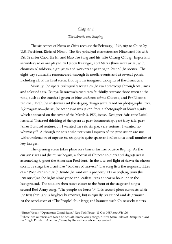 (PDF) Nixon in China: Grand Opera and the 'Avant-Garde': Chapter 1 The ...