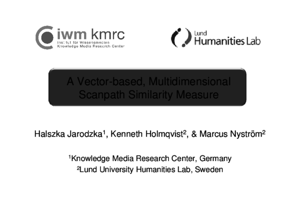 Pdf A Vector Based Multidimensional Scanpath Similarity Measure