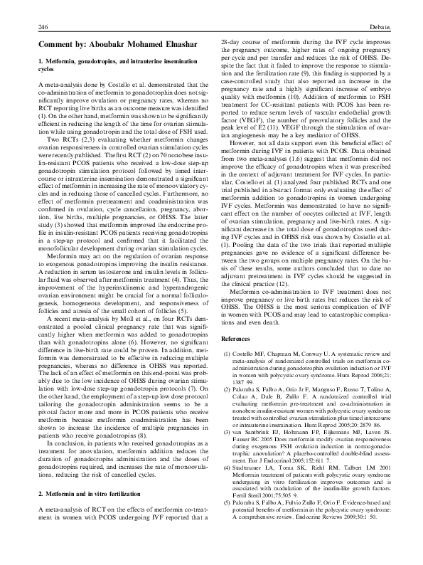 (PDF) The use of metformin in ART for PCOS patients