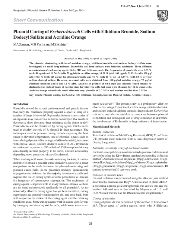 (PDF) Curing of bacteria