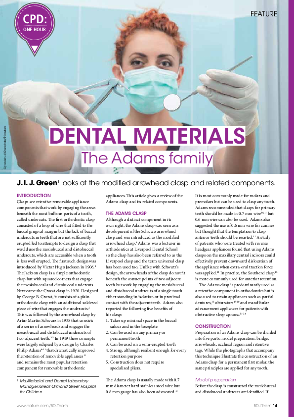 (PDF) Dental materials: The Adams family