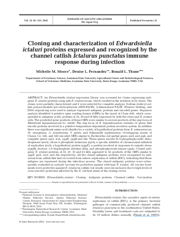 Pdf Immune Response Of Eel To Edwardsiella Tarda Lipid Fulvio Salati