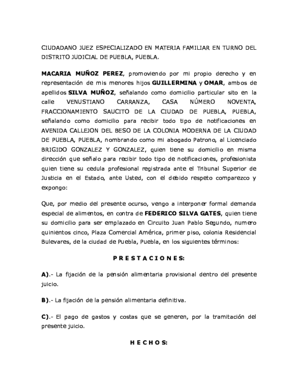 (DOC) Demanda alimentos