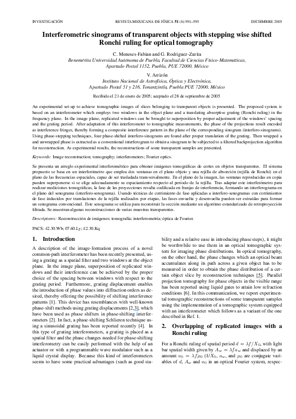 (PDF) Interferometric sinograms of transparent objects with stepping ...
