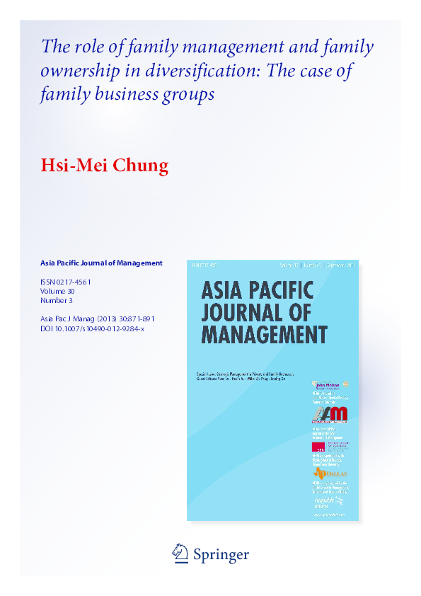 (PDF) The role of family management and family ownership in ...