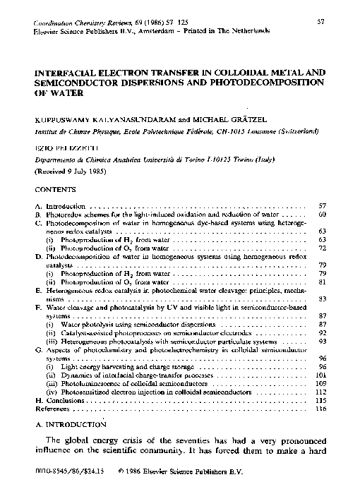 (PDF) Interfacial electron transfer in colloidal metal and ...