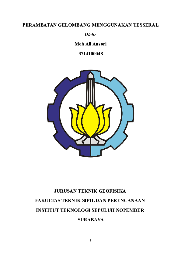 (DOC) PERAMBATAN GELOMBANG MENGGUNAKAN TESSERAL Oleh