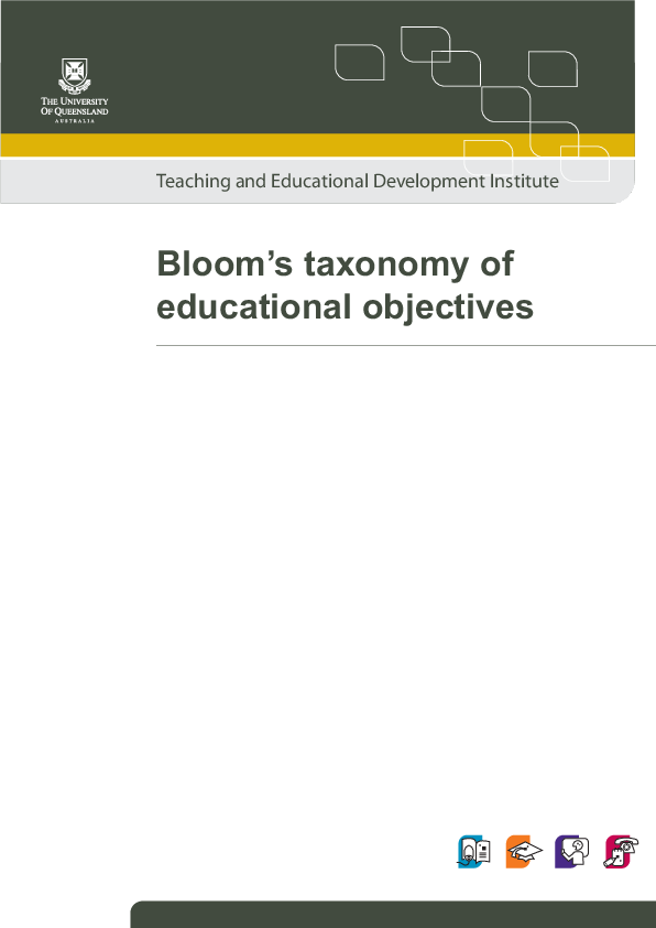 (PDF) Bloom's taxonomy of educational objectives Teaching and ...