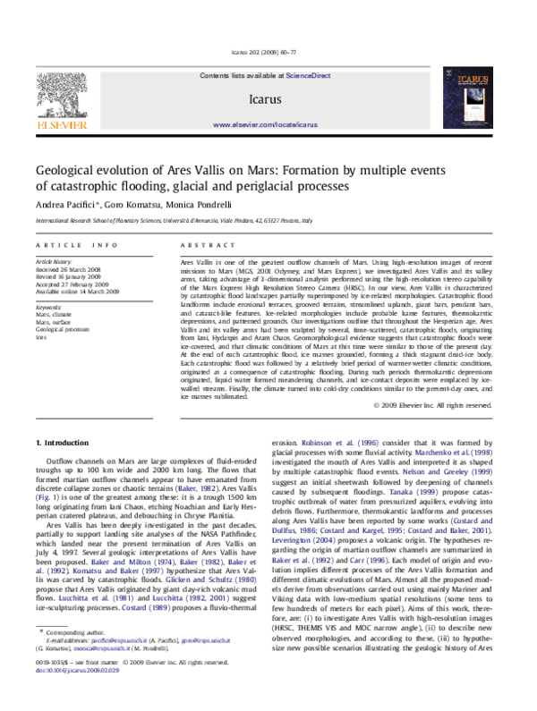 (PDF) Geological evolution of Ares Vallis on Mars: Formation by ...