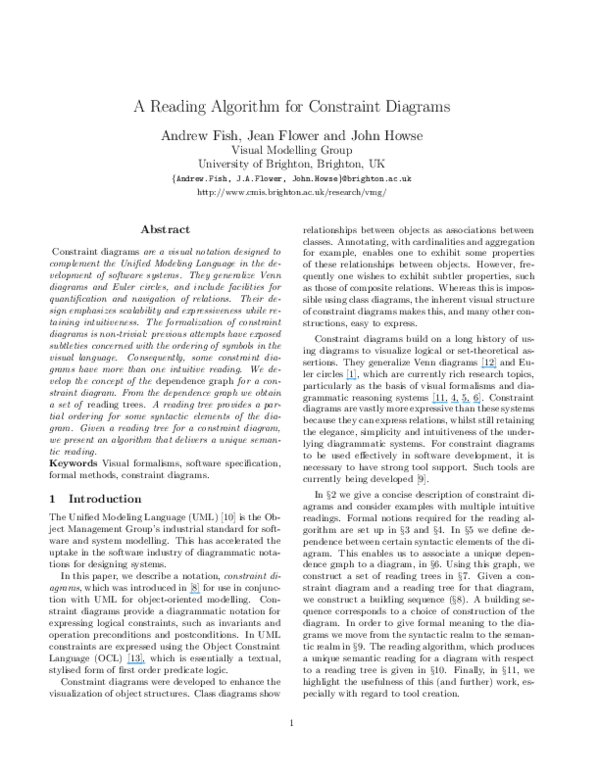 (PDF) A reading algorithm for constraint diagrams