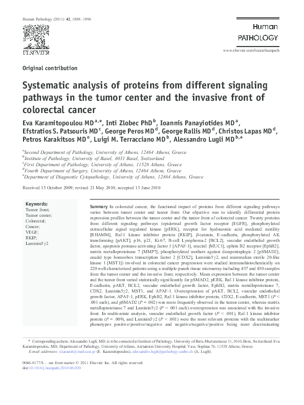 (PDF) Systematic analysis of proteins from different signaling pathways ...