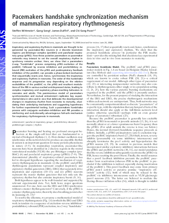 (PDF) Pacemakers handshake synchronization mechanism of mammalian ...