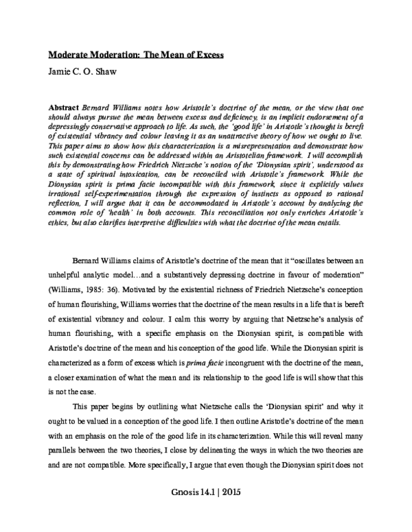 (PDF) Moderate Moderation: The Mean of Excess | Jamie Shaw - Academia.edu