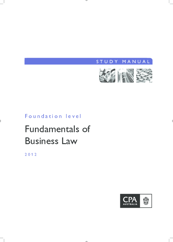 (PDF) Study manual fundamentals of business law