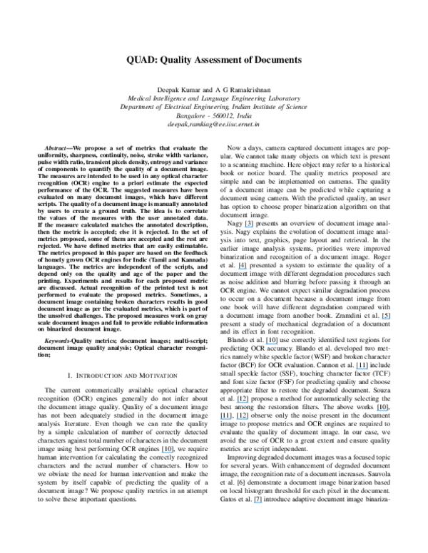 (PDF) QUAD: Quality Assessment of Documents | Deepak Kumar - Academia.edu
