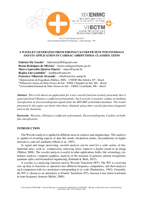 Pdf A Wavelet Generated From Fibonacci Coefficient Polynomials And