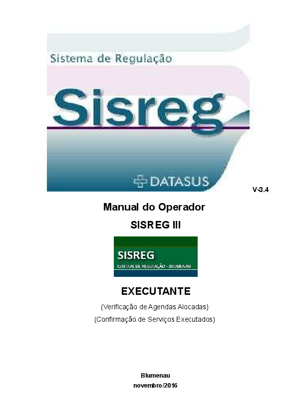 (PDF) V-3.4 Manual do Operador SISREG III - Executante