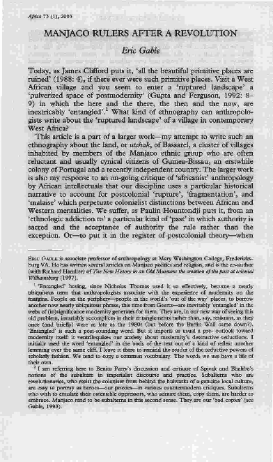 (PDF) Manjaco Rulers after a Revolution