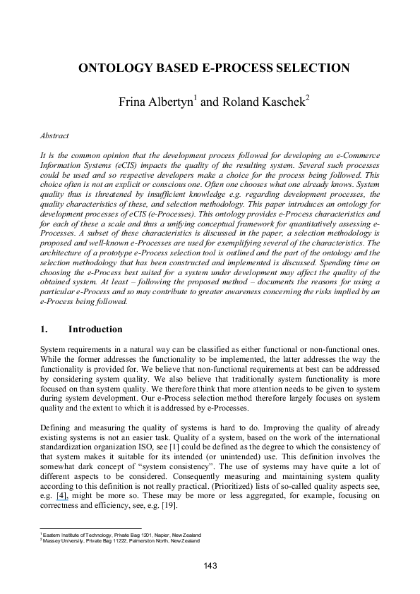 (PDF) Ontology Based E-Process Selection