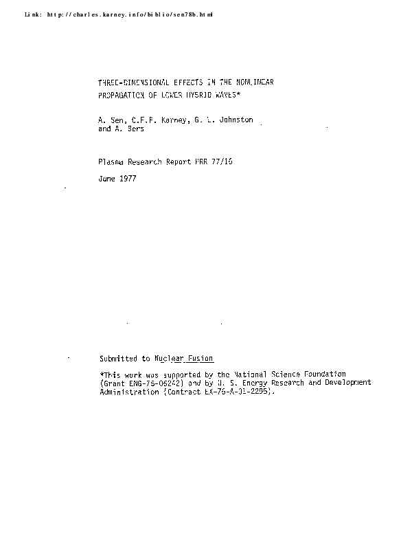 Pdf Three Dimensional Effects In The Non Linear Propagation Of Lower