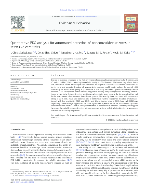(PDF) Quantitative EEG analysis for automated detection of ...