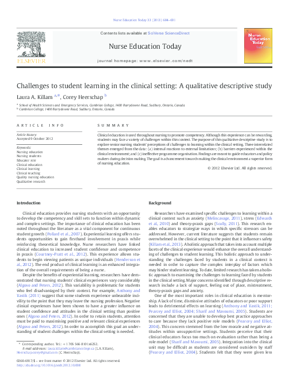 PDF Challenges To Student Learning In The Clinical Setting A pdf-challenges-to-student-learning-in-the-clinical-setting-a
