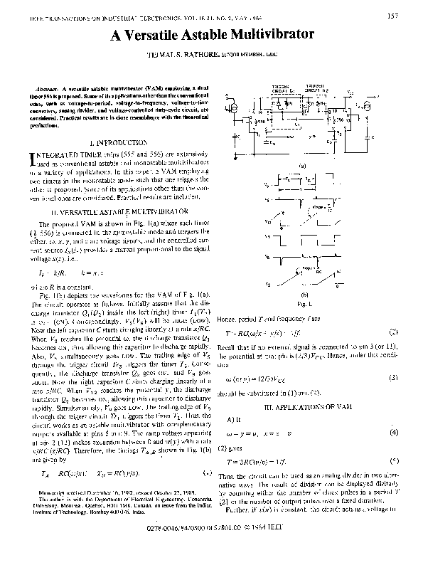 (PDF) A Versatile Astable Multivibrator