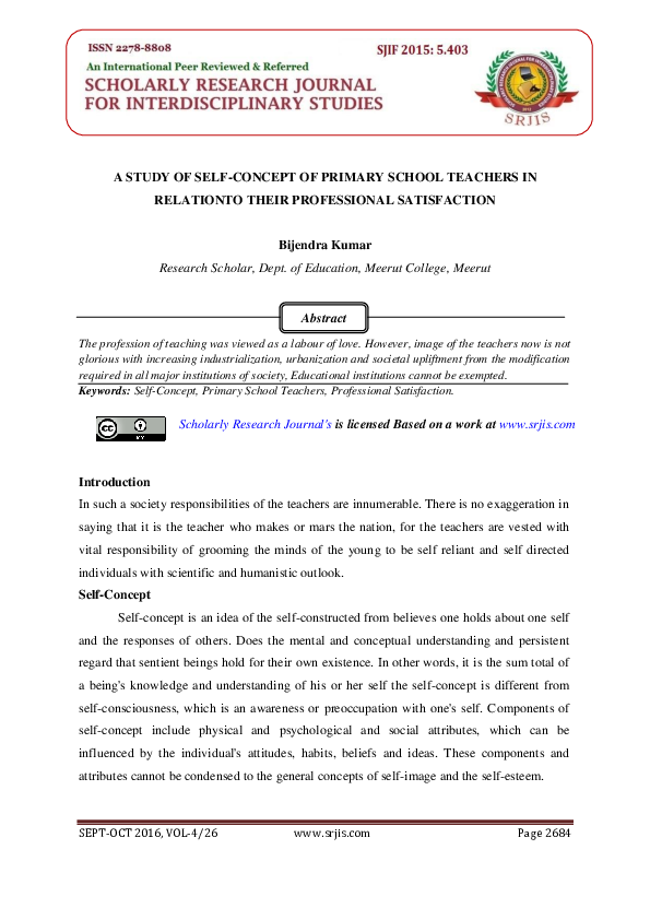 PDF A STUDY OF SELF CONCEPT OF PRIMARY SCHOOL TEACHERS IN RELATIONTO pdf-a-study-of-self-concept-of-primary-school-teachers-in-relationto