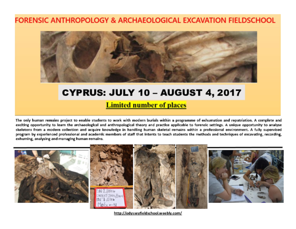 (PDF) 2017 FORENSIC ANTHROPOLOGY & ARCHAEOLOGICAL EXCAVATION ...