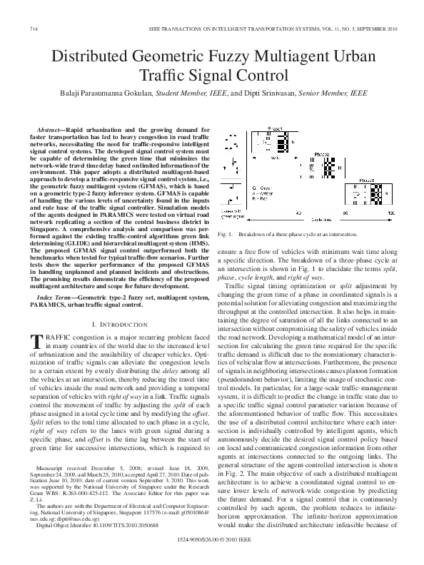 (PDF) Distributed Geometric Fuzzy Multiagent Urban Traffic Signal Control