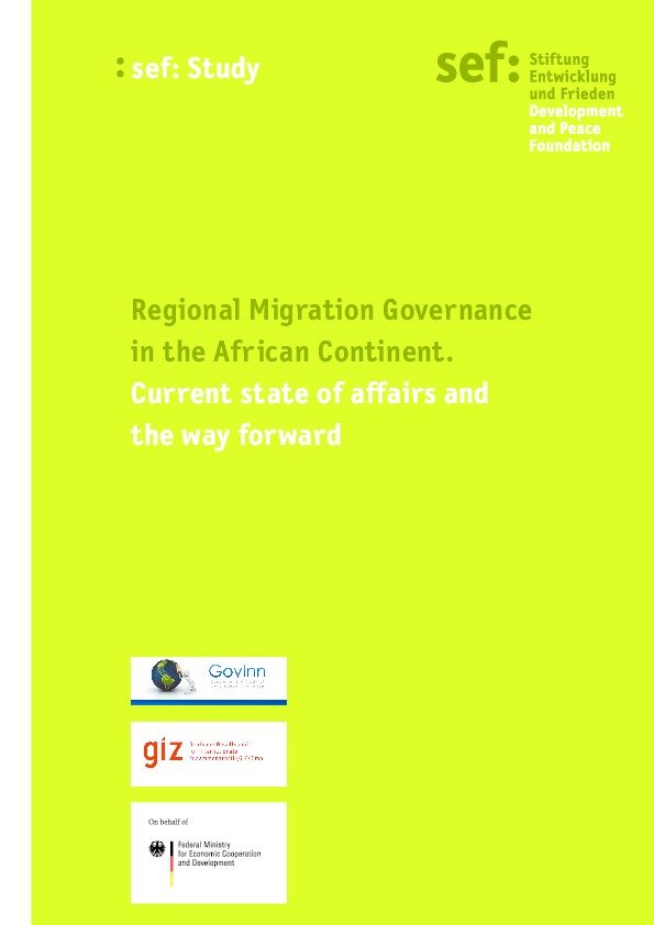 (PDF) Regional Migration Governance in the African Continent. Current ...