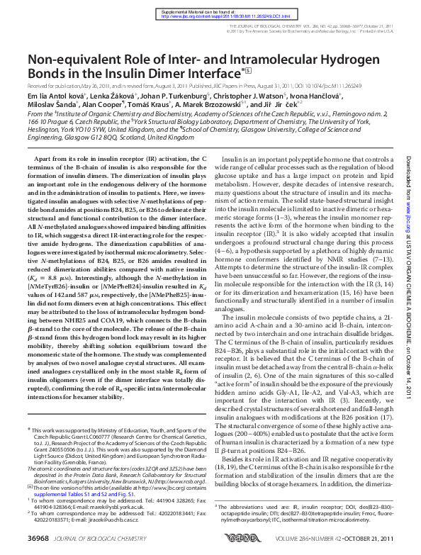 (PDF) Non-equivalent Role of Inter- and Intramolecular Hydrogen Bonds ...