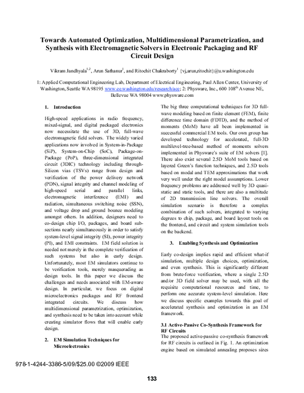 (PDF) Towards automated optimization, multidimensional parametrization, and synthesis with ...